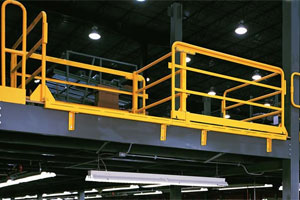 Double Drop Horizontal Sliding Mezzanine Safety Gate
