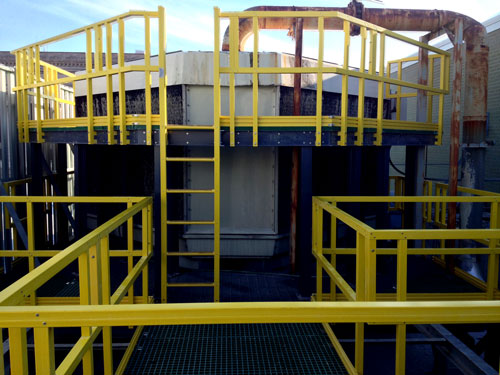 A-Mezz FRP Fiberglass Fixed Ladders - For interior and exterior ...